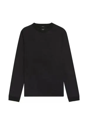 BOSS Jacquard-structure T-shirt In Mercerised Cotton - Black