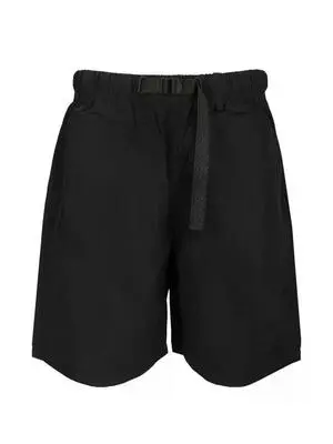 Maison Kitsuné Belted Logo-print Shorts - Black