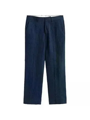 Gant Textured Cotton Trousers - Blue