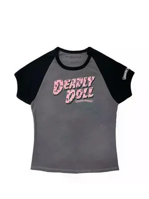 Chrome Hearts Deadly Doll Cropped T-shirt - Grey