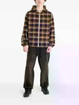 PLEASURES Groove Plaid Hooded Jacket