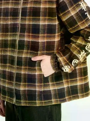 PLEASURES Groove Plaid Hooded Jacket