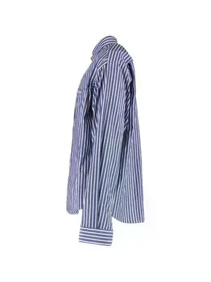 Balenciaga Logo-embroidered Striped Shirt