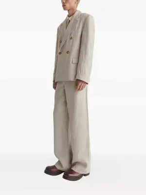 Séfr Donovan Double-breasted Blazer - Neutrals