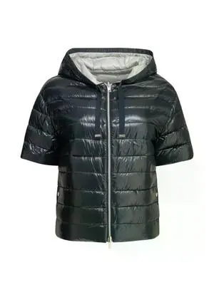 Herno Quilted Hooded Reversible Puffer Jacket - Blue