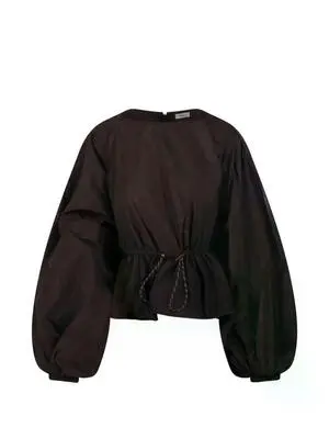 Zimmermann Alchemy Puff Sleeve Blouse - Brown
