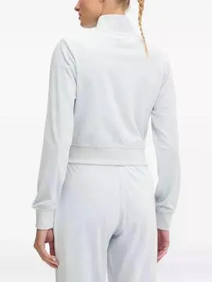 Guess Rhinestone Embellished Zip-up Sweatshirt - Blue