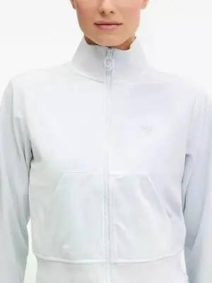 Guess Rhinestone Embellished Zip-up Sweatshirt - Blue