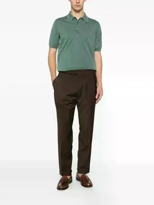 BRIGLIA 1949 Tailored Pleated Trousers With Buckle Detail