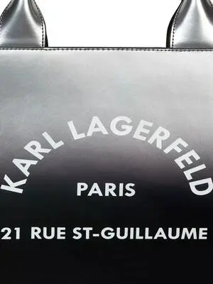Karl Lagerfeld Rue St-guillaume Dégradé Tote - Silver