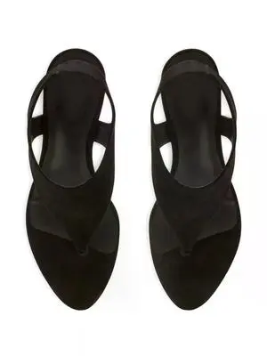 Balmain Suede Sandals - Black
