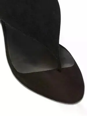Balmain Suede Sandals - Black