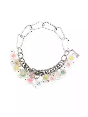 CHOPOVA LOWENA Snail Charm Curb Chain Necklace - Silver