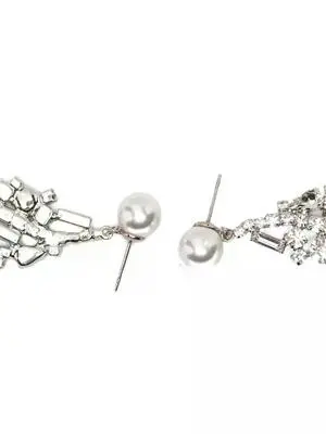 Magda Butrym Crystal And Faux Pearl Drop Earrings