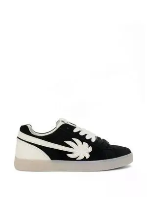 Palm Angels Suede Palm Tennis Lace-up Sneakers - Black