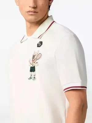 Philipp Plein Tennis Patch Polo Shirt