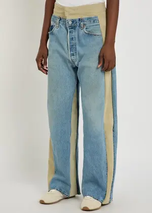 BSIDES Rework Vintage Suede And Denim Jeans