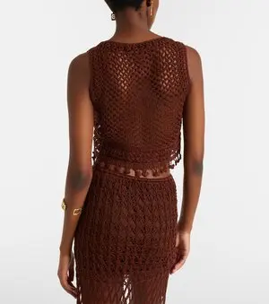 Anna Kosturova Marrakesh Crochet Cotton Crop Top