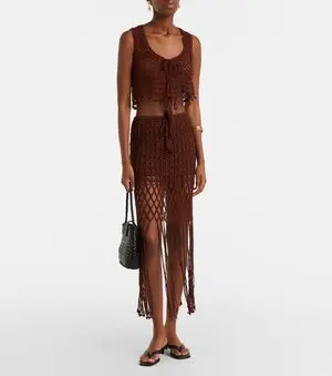 Anna Kosturova Marrakesh Crochet Cotton Crop Top