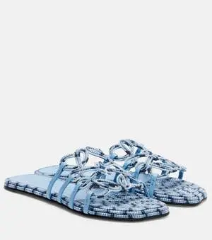 Loewe Anagram Canvas Slides - Blue