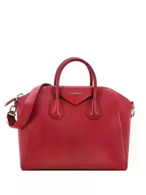 Givenchy Antigona Bag Glazed Leather Medium Satchel - Red