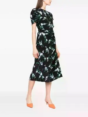 N°21 Floral Print Draped Midi Dress