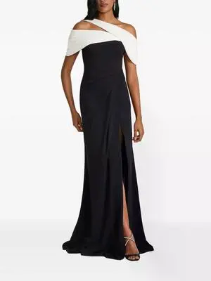 Tadashi Shoji Pleated Split Maxi Dress