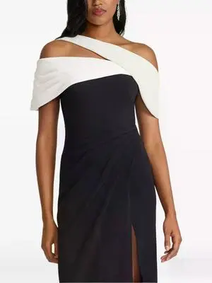 Tadashi Shoji Pleated Split Maxi Dress