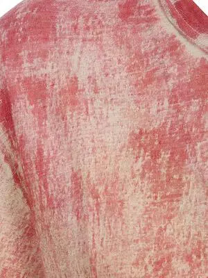 Comme Des Garçons Distressed Linen T-shirt - Red