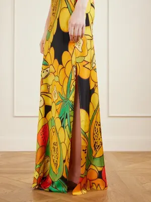 DONDE ESTEBAN Frutas Printed Silk-blend Maxi Dress