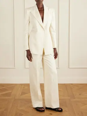 Gabriela Hearst Epona Belted Linen Blazer