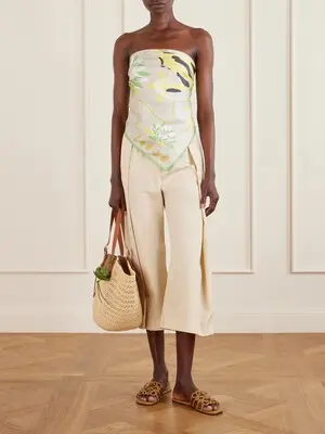Loewe Paula's Ibiza Printed Silk-twill Scarf