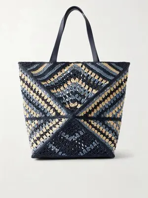LOEWE Loewe Paula's Ibiza Puzzle Fold Large Raffia Shoulder Bag
