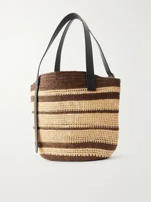 Loewe Striped Raffia Tote