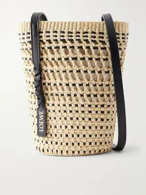 Loewe Braided Raffia Shoulder Bag - Neutrals