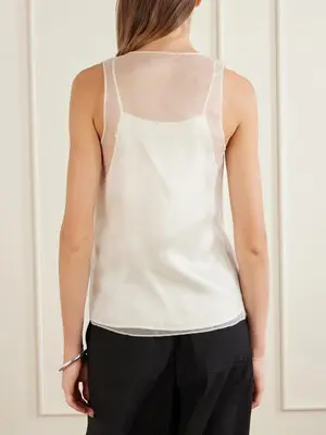 AMI Paris Silk Organza Top