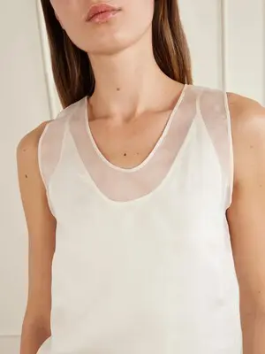 AMI Paris Silk Organza Top