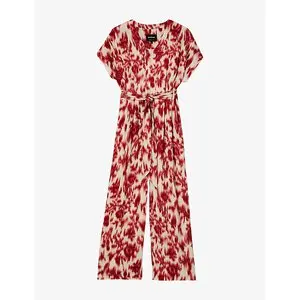 Whistles Floral Print Tie-waist Jumpsuit - Multi-coloured