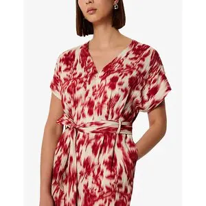 Whistles Floral Print Tie-waist Jumpsuit