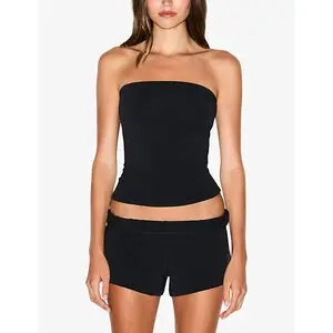SKIMS Cotton-jersey Tube Top - Soot
