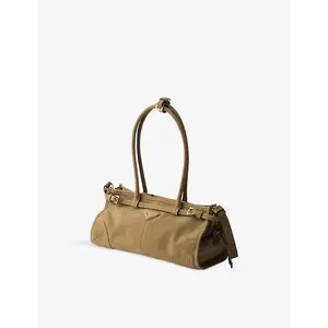 Prada Bonnie Medium Leather Handbag - Neutral