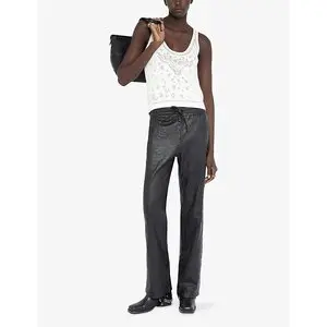 Zadig&Voltaire Jossy Pointelle Cotton Tank Top - Eggshell