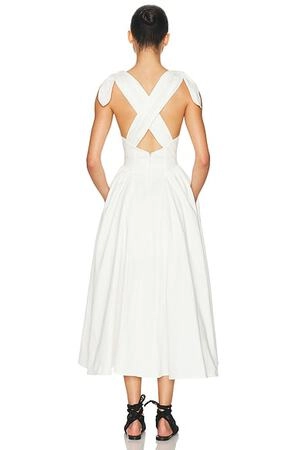 HELSA Fairweather Midi Dress - Ivory