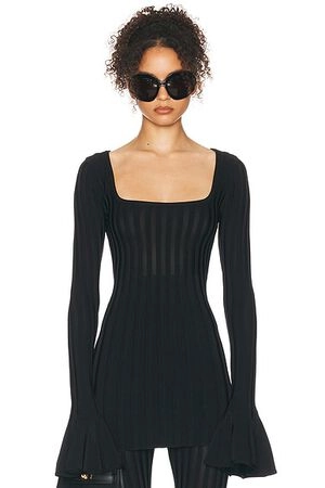 HELSA Kayleigh Flared Tunic - Black