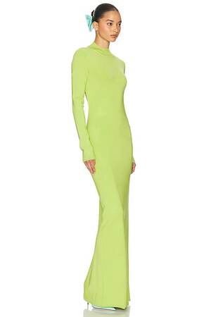 HELSA Chantria Open Back Dress - Lime