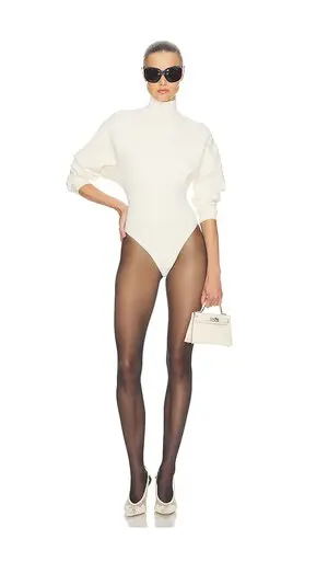 HELSA Calloway Knit Bodysuit - Cream
