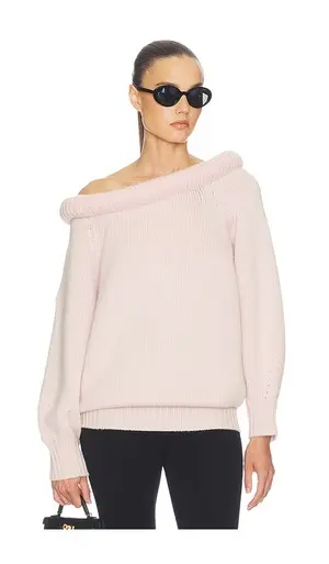 HELSA Off Shoulder Sweater - Pink