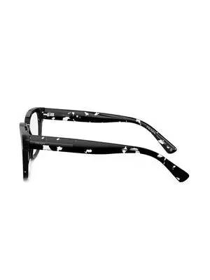 Prada Rectangle Full Rim Glasses - Black