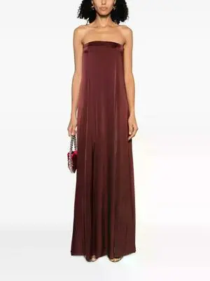 FORTE_FORTE Strapless Satin Maxi Dress