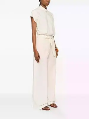 ROBERTO COLLINA Belted Button-up Jumpsuit